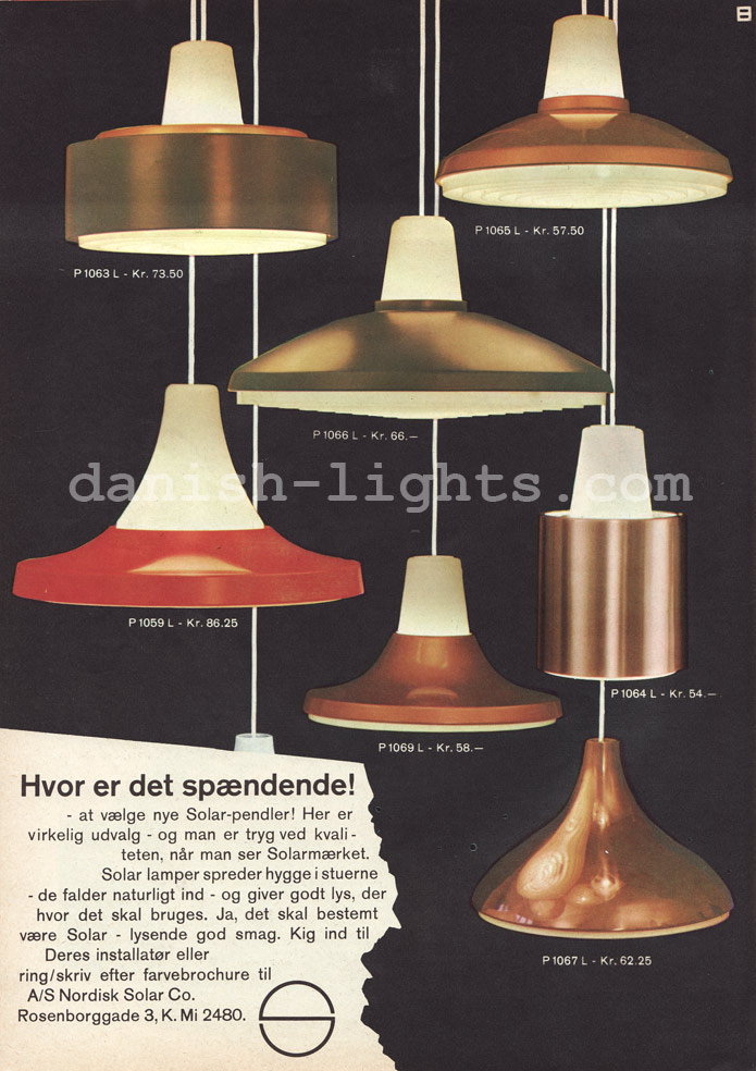 Nordisk Solar Compagni – ID your vintage danish lights